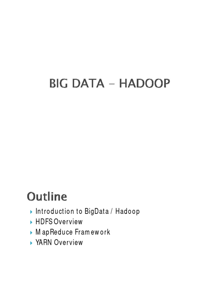 01 BigData Hadoop | PDF | Apache Hadoop | Map Reduce 01 BigData Hadoop | PDF | Apache Hadoop | Map Reduce