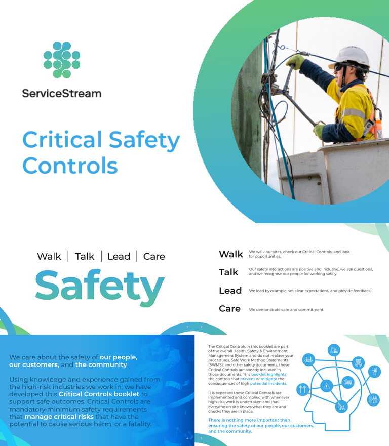 Critical Controls Booklet - Drafts - V2 - High | PDF | Safety | Risk
