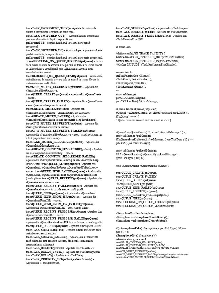 FreeRTOS Task and Semaphore Tracing Code | PDF | Computer Programming | C++