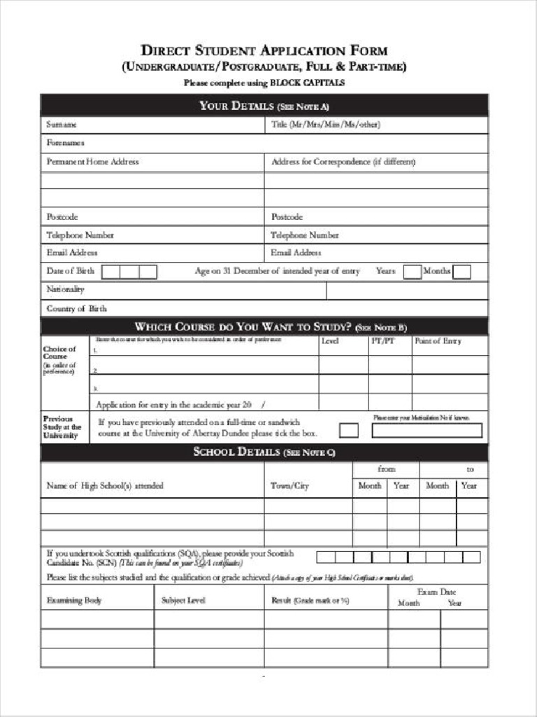 Studentapplicationformformat Edited 1710430172198 | PDF