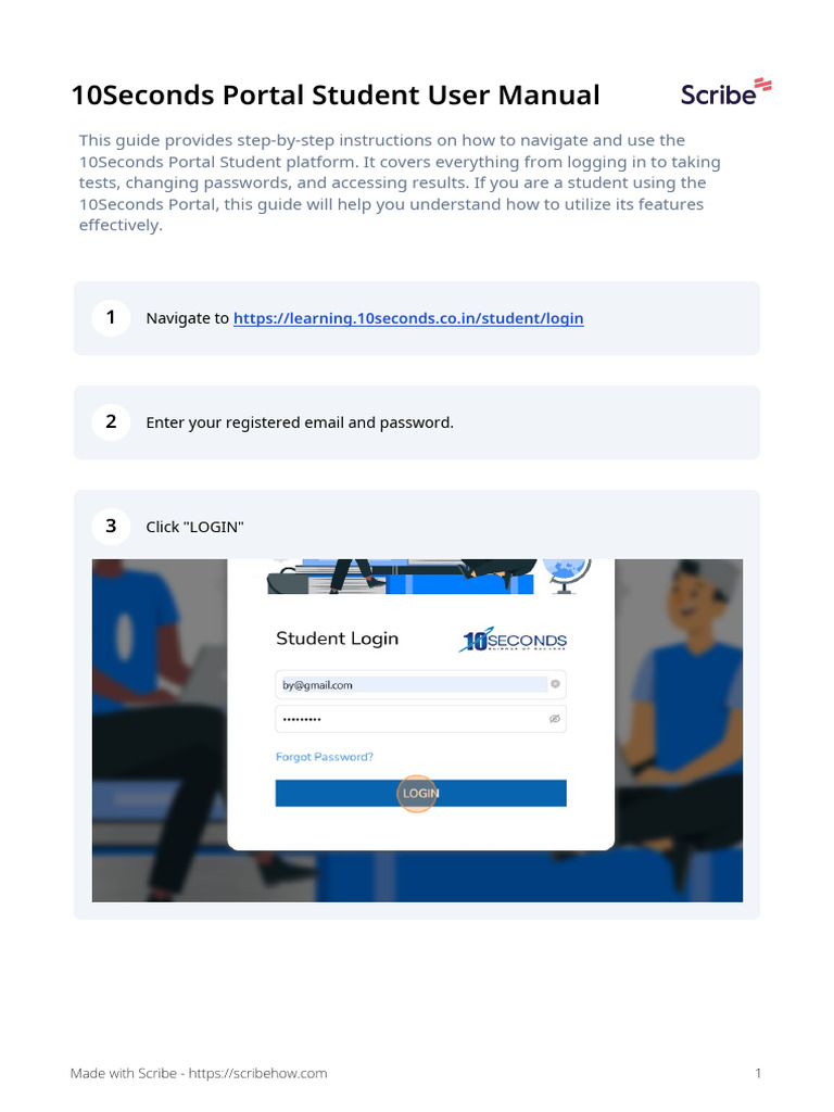 10seconds Portal Student User Manual | PDF | Computers