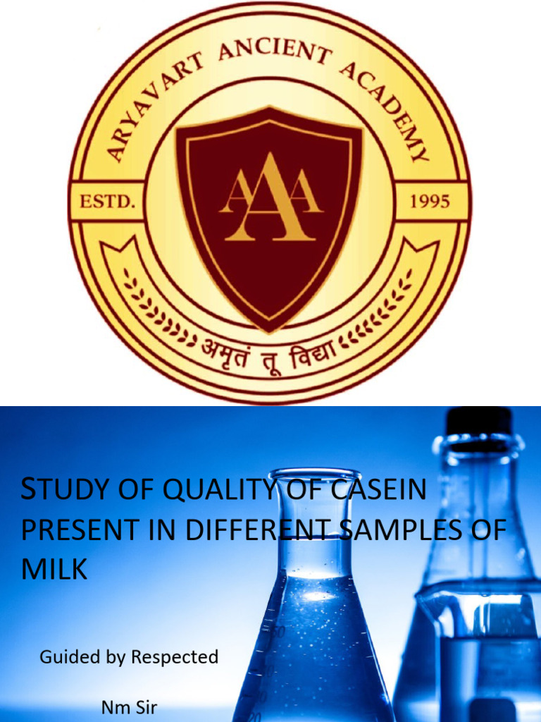 Presentation | PDF | Milk | Chemistry
