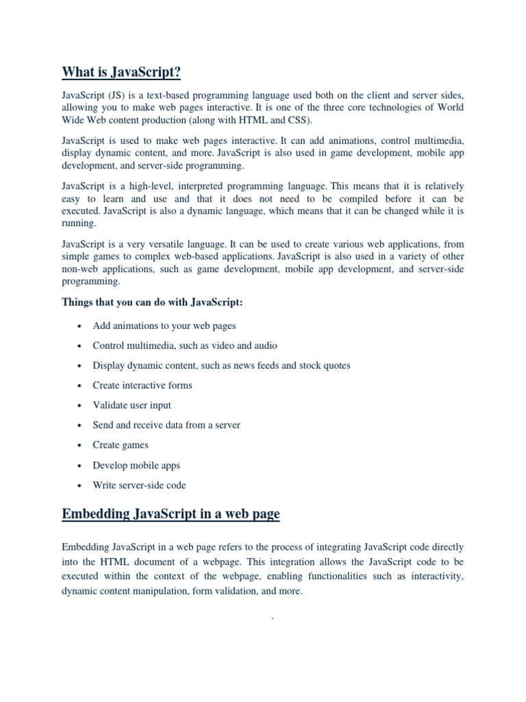 Javascript 3 Download Free Pdf Dynamic Web Page World Wide Web