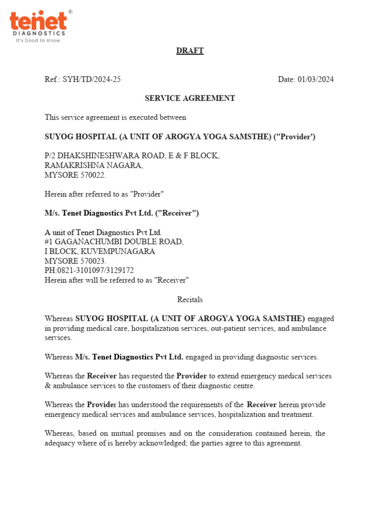 Radiology Draft of Mou | PDF | Hospital | Health Care