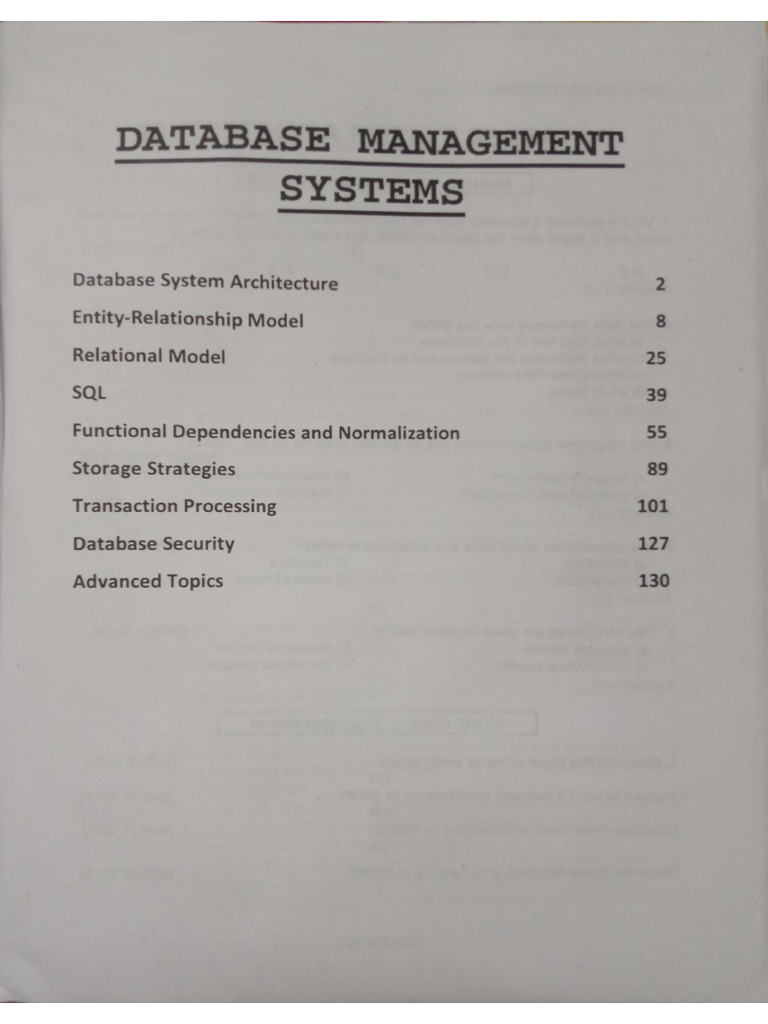 DBMS Organizer 2023 | PDF