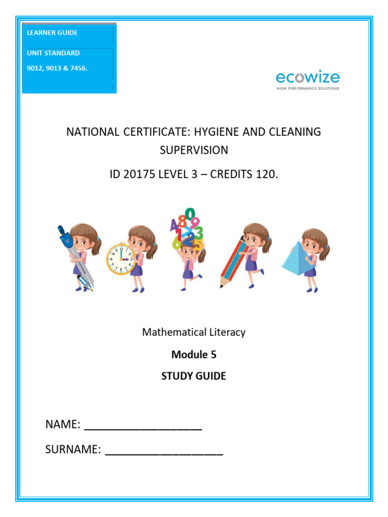 9012, 9013 & 7456 - Learner Guide Ver3 | PDF | Weighing Scale | Volume