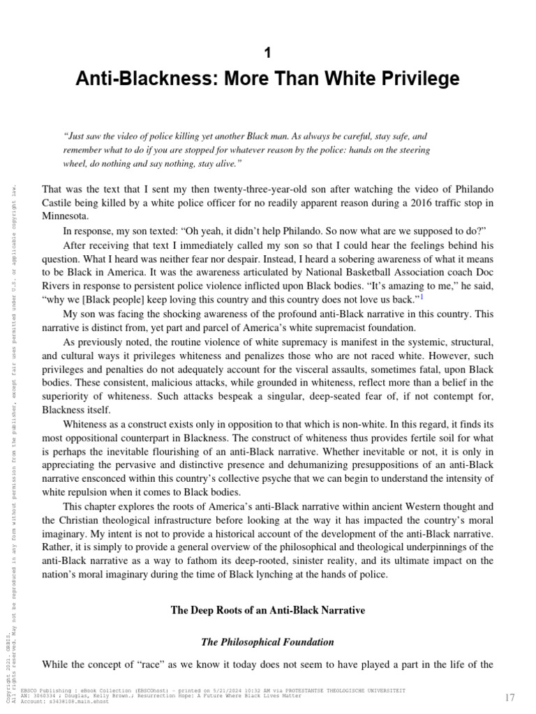 Douglas, Resurrection Hope - Chapter 1 | PDF | Othello | Immanuel Kant