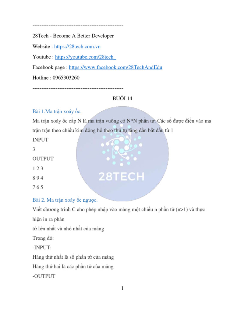 (28tech) - BUOI 14 | PDF
