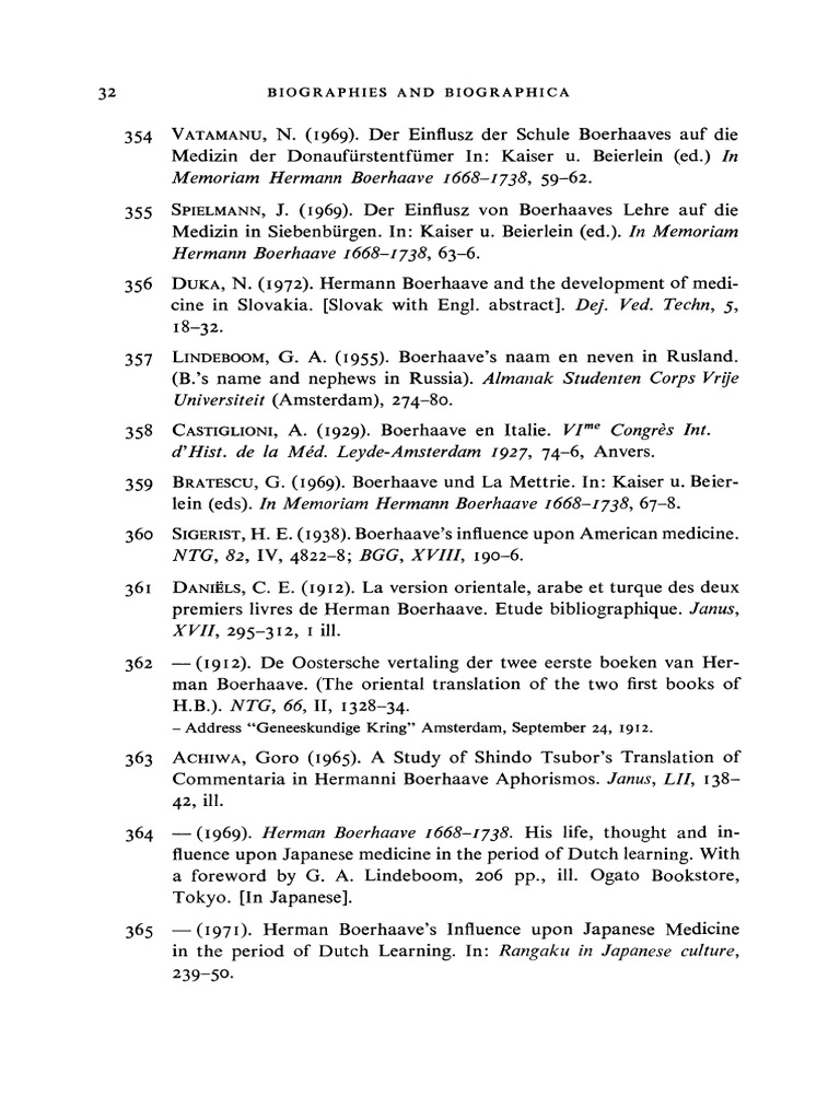 A Classified Bibliography of the History of Dutch Medicine 1900–1974 | PDF