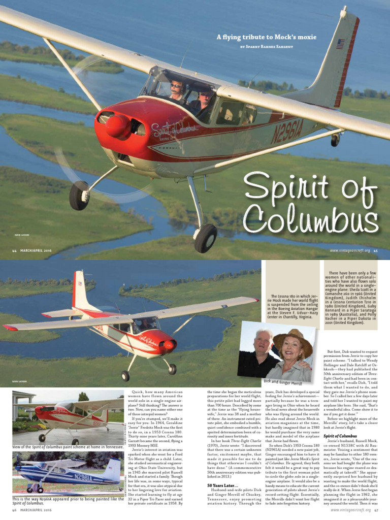 Spirit of Columbus | PDF | Aviation | Aircraft