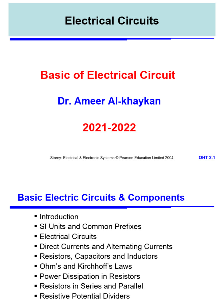 MUCLecture 2021 112434910 | Download Free PDF | Voltage | Electrical Network