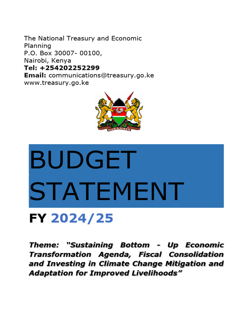 Kenya FY 2024/25 Budget Overview | PDF | Cost Of Living | Government ...