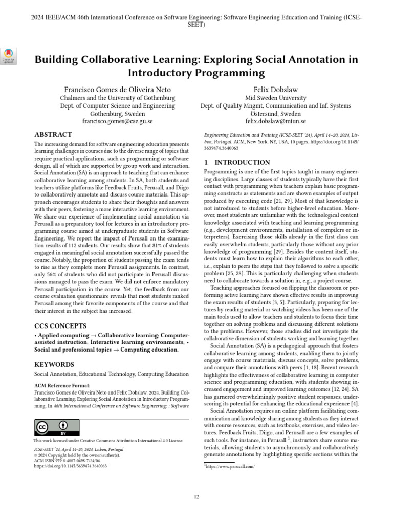 Building Collaborative Learning -- Exploring Social Annotation in ... Building Collaborative Learning -- Exploring Social Annotation in ...