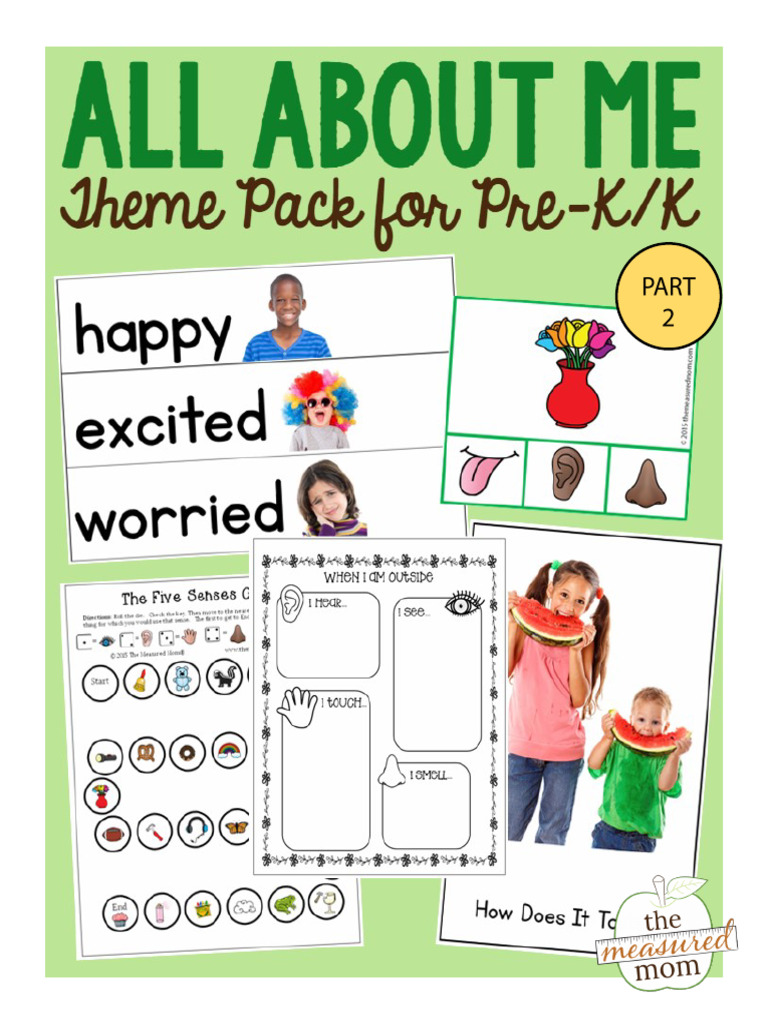 All About Me Theme Pack - Part 2 - The Measured Mom | PDF