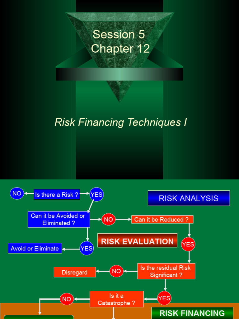 Risk Financing Techniques Overview | PDF | Insurance | Reinsurance