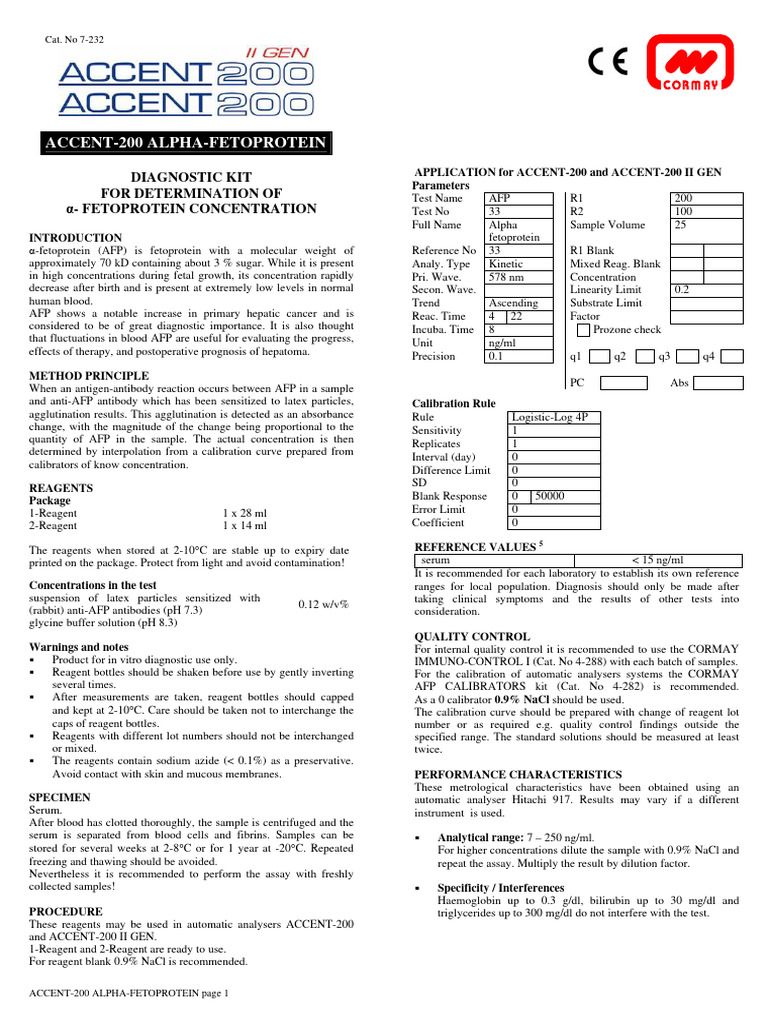 ACCENT-200 ALPHA-FETOPROTEIN A | PDF