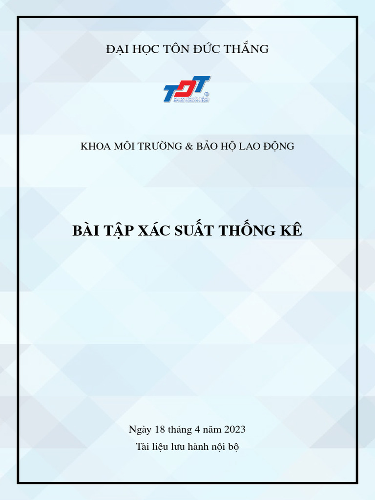 XSTK MTBHLD | PDF