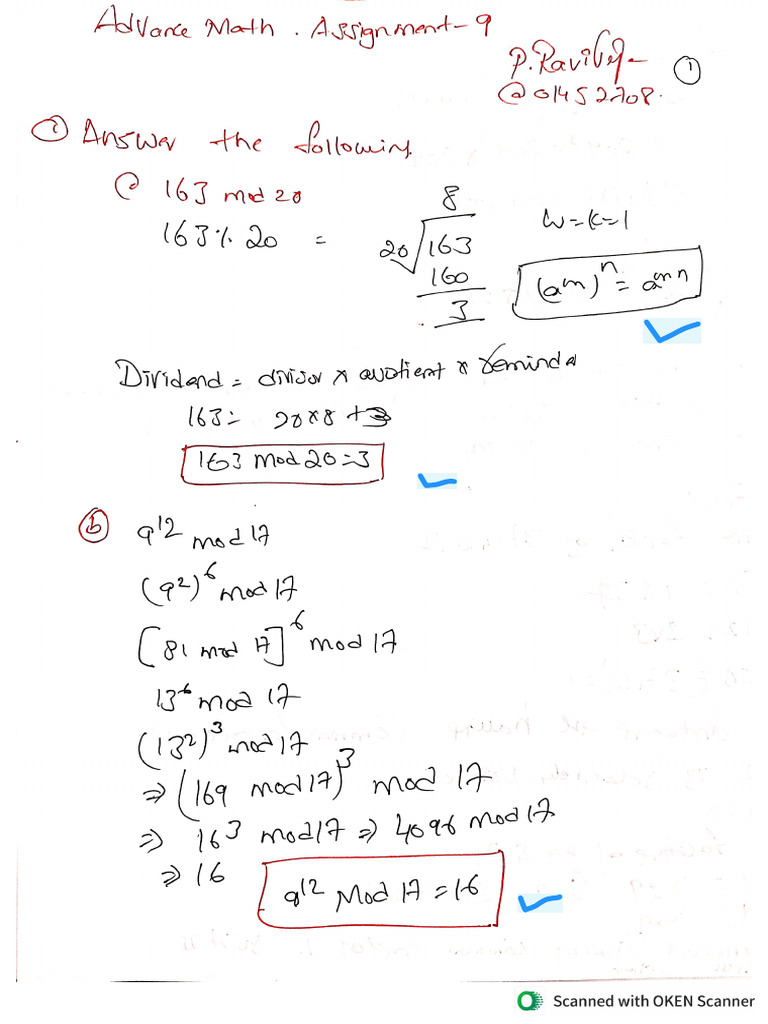 Advance Math 9 Assignment | PDF