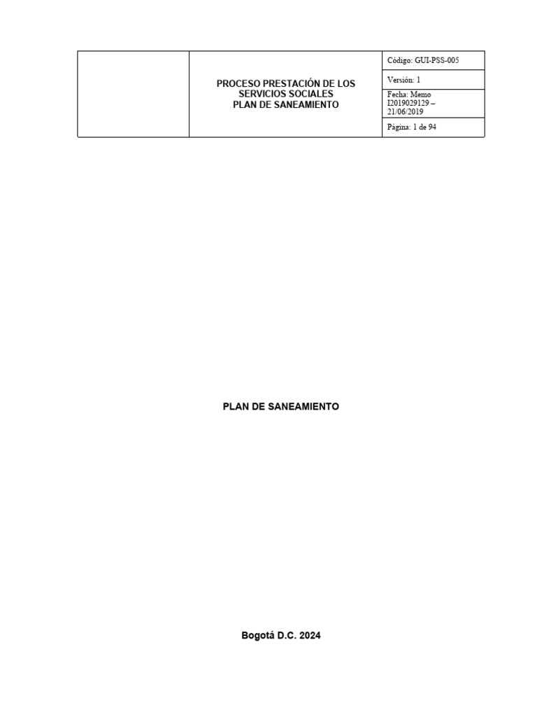 Plan de Saneamiento Básico .. | Descargar gratis PDF | Saneamiento | Agua