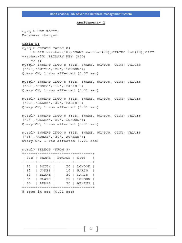 Adbms Assignment | PDF | Integrated Truss Structure | Computer Data Adbms Assignment | PDF | Integrated Truss Structure | Computer Data