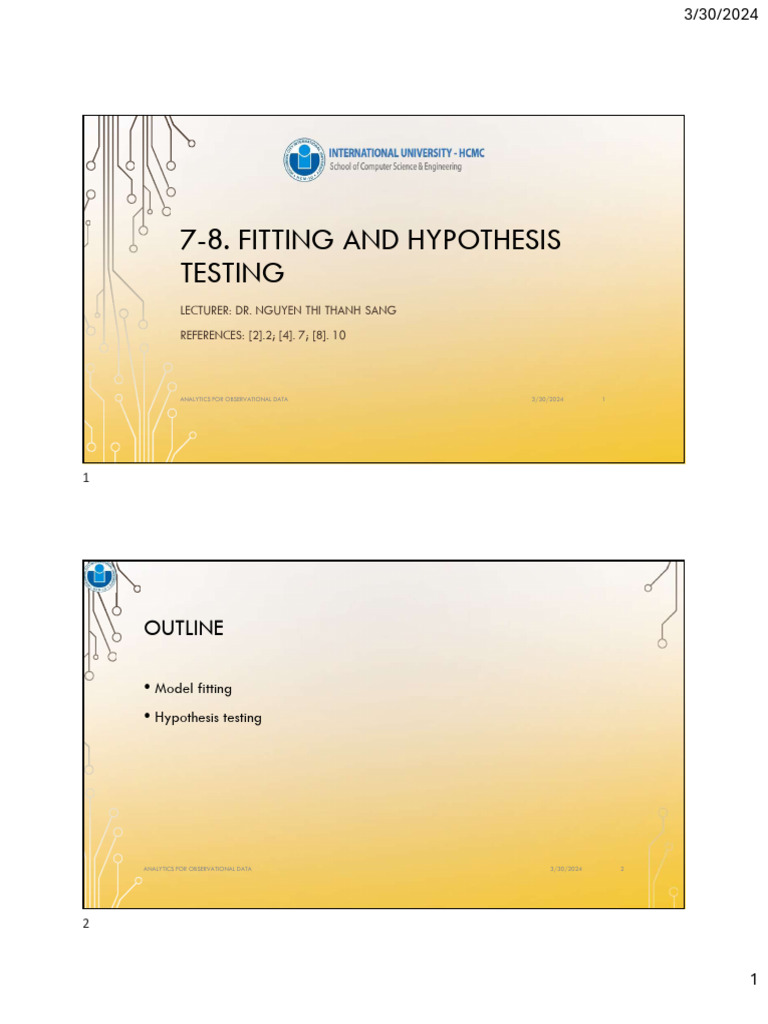 AOD Lec7-8 | PDF | Chi Squared Test | Statistical Hypothesis Testing