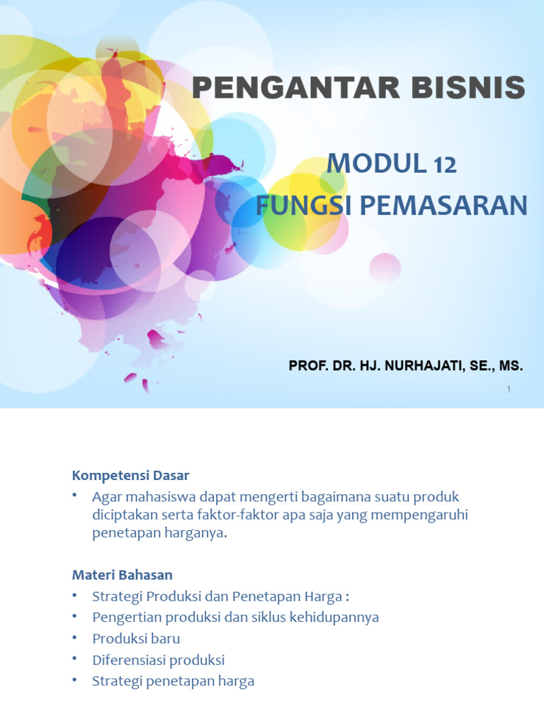 Modul 12 Fungsi Pemasaran | PDF | Bisnis
