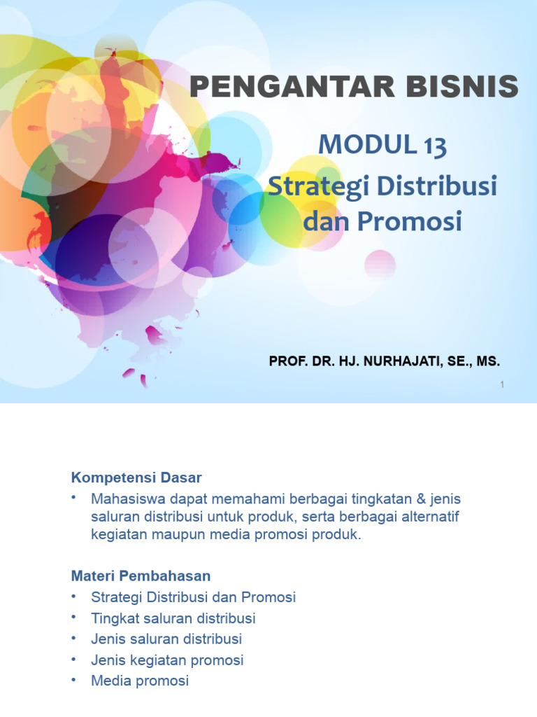 Strategi Distribusi dan Promosi Produk | PDF | Bisnis | Komputer