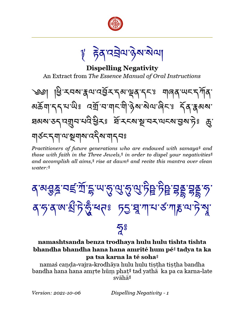 Essence Manual of Oral Instructions | PDF