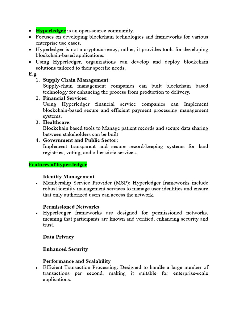 Features of Hyper-Ledger Identity Management | PDF | Computing ...