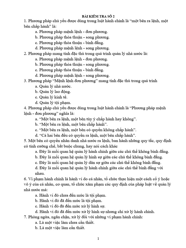 Bai Kiem Tra So 2 | PDF