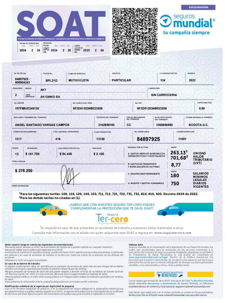Poliza SOAT 84897925 Unlocked | PDF | Seguro de vehículo | Póliza de ...