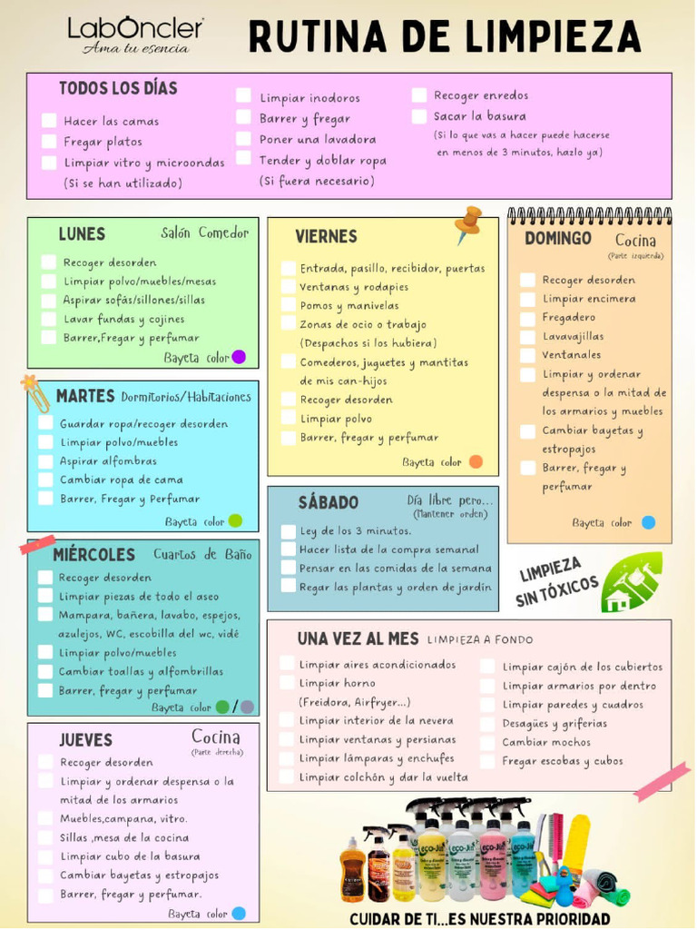 Rutina de Limpieza Hogar | PDF