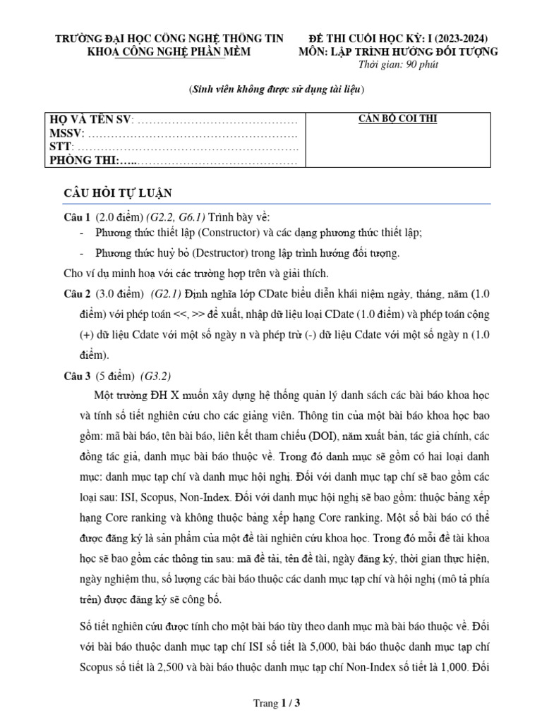 Dethi OOP 2023 | PDF