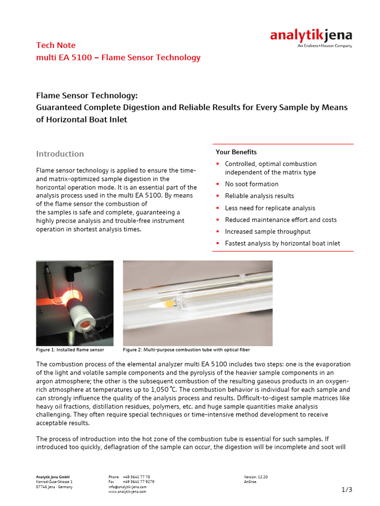 TechNote EA 0001 en Flame Sensor | PDF | Combustion | Sensor