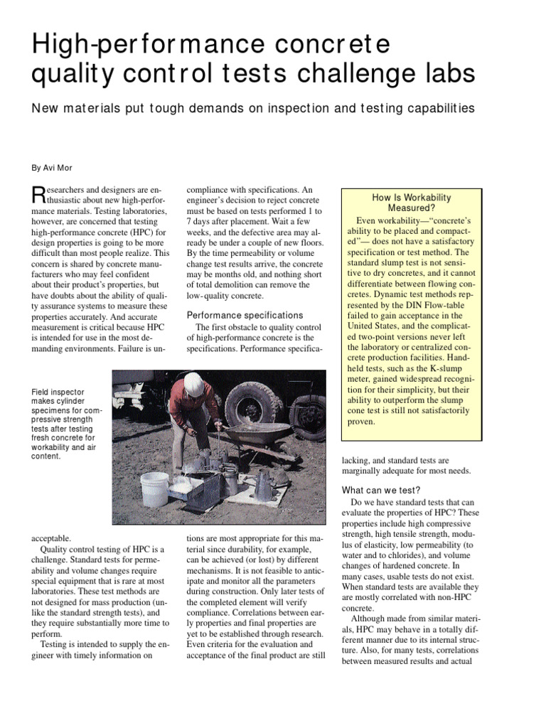 Concrete Construction Article PDF - High-Performance Concrete Quality ...