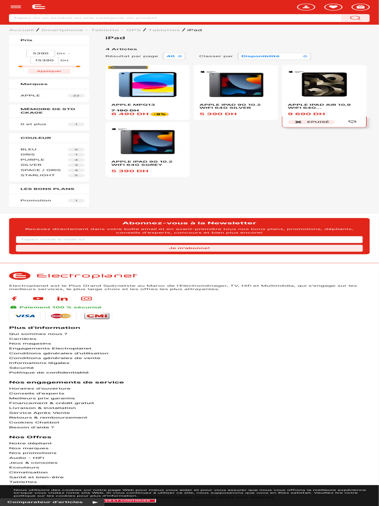 Prix des iPads chez Electroplanet Maroc | PDF | Apple Inc. | iPad