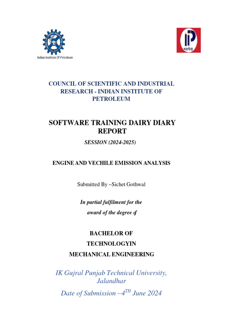 SOFTWARE TRAINING DAILY DIARY REPORT | PDF | Simulation | Computational ...