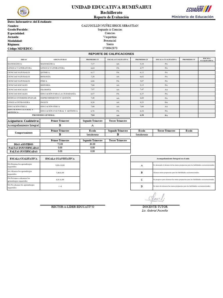 Calugullin Nuñez Erick Sebastian | PDF | Science