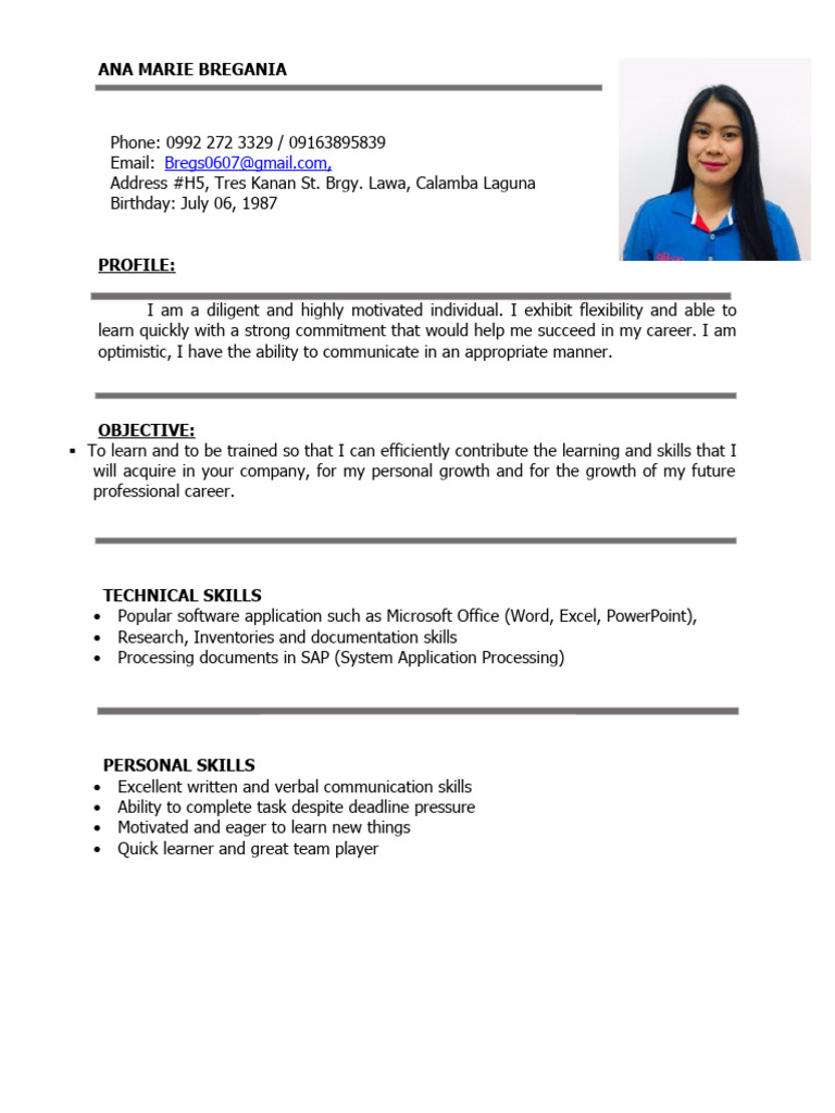 Bregs updated resume | PDF | Computing