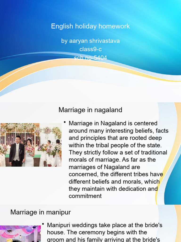 English Homework H | PDF | Wedding | Bride