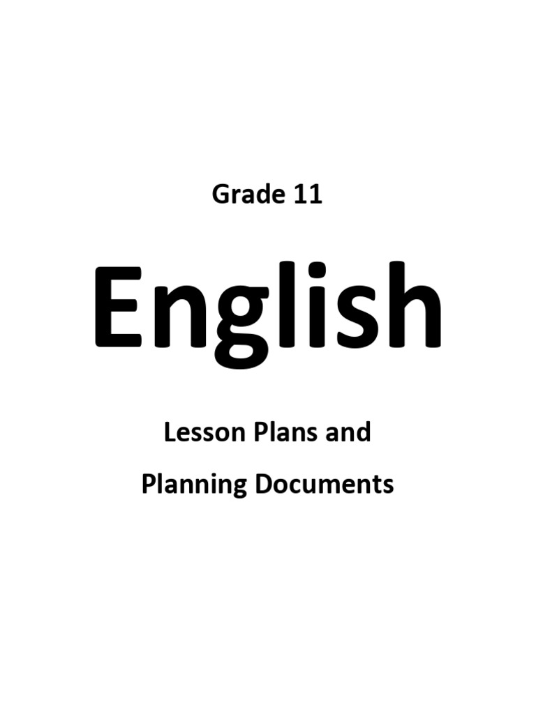 Grade 11 Lesson Plans Full Year | PDF | Perfect (Grammar) | Linguistics