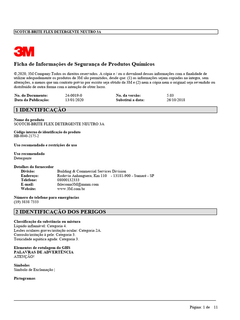 Fispq - Scotch Brite Flex Detergente Neutro 3a | PDF | Desperdício ...