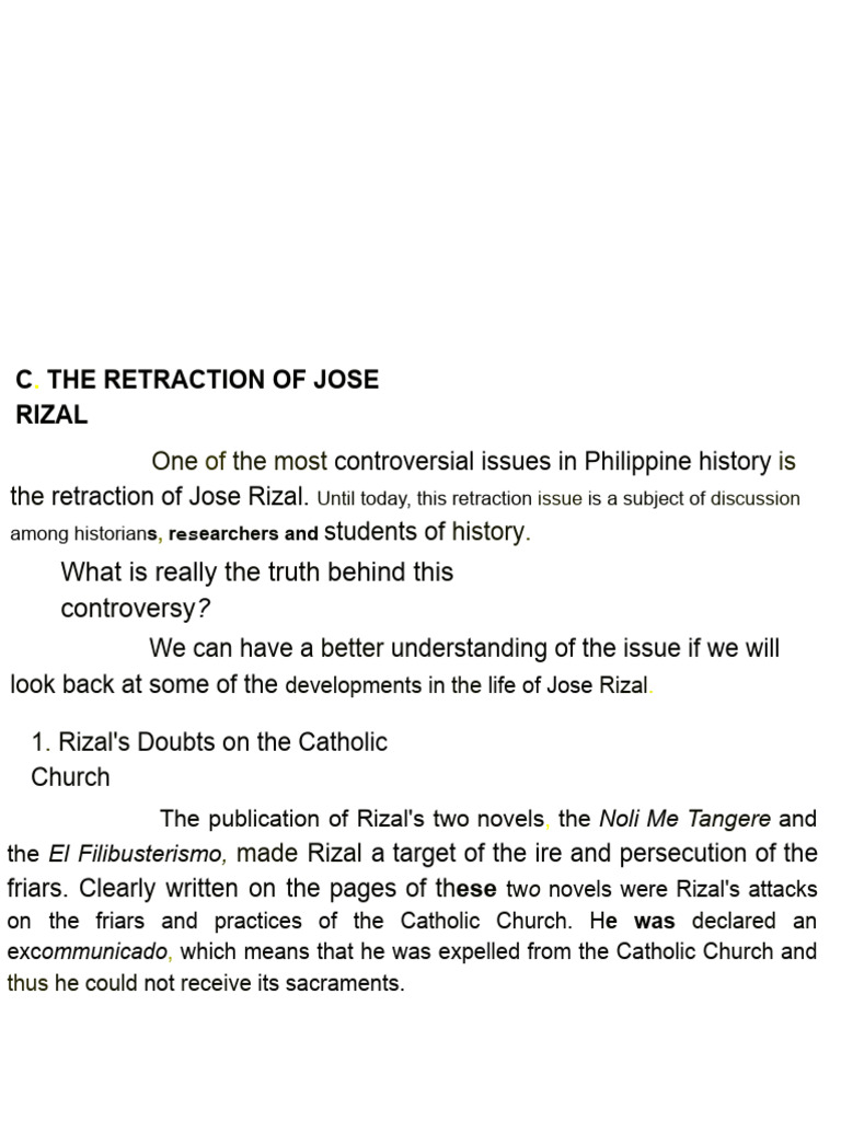 Topic 3 - Retraction of Rizal-20220424000923 | PDF | Hell | Salvation