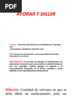 Dilución y Aforamiento en Medicamentos | PDF