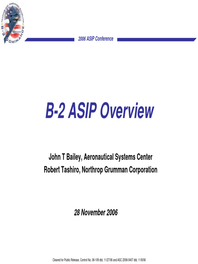 B-2 ASIP Overview | PDF | Fracture | Fatigue (Material)