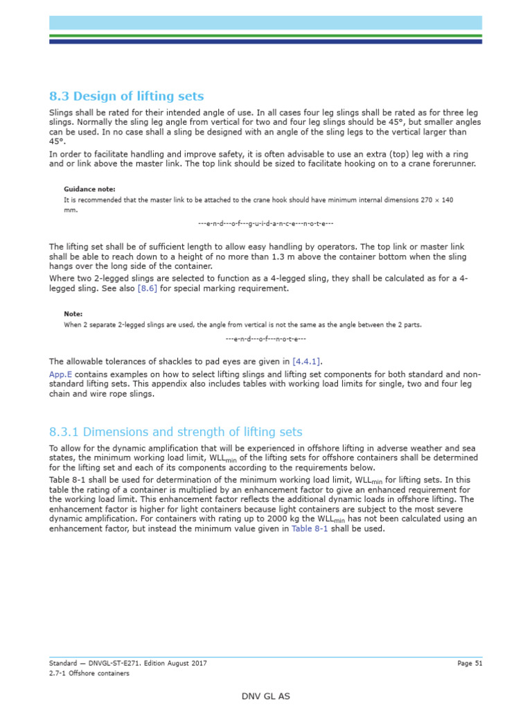 WLL Charts 2.7-1 | PDF