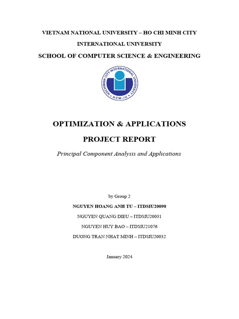 Oaa Report Pdf Eigenvalues And Eigenvectors Principal Component