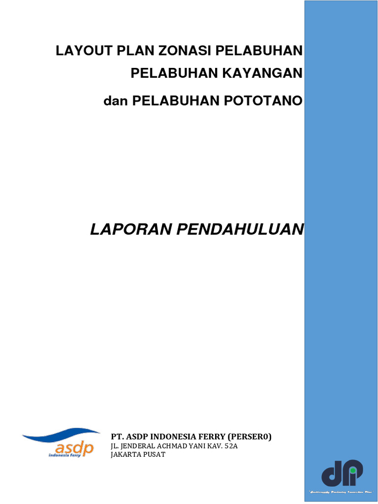 Laporan PENDAHULUAN Layout Zonasi Pelabuhan Kayangan Pototano | PDF ...