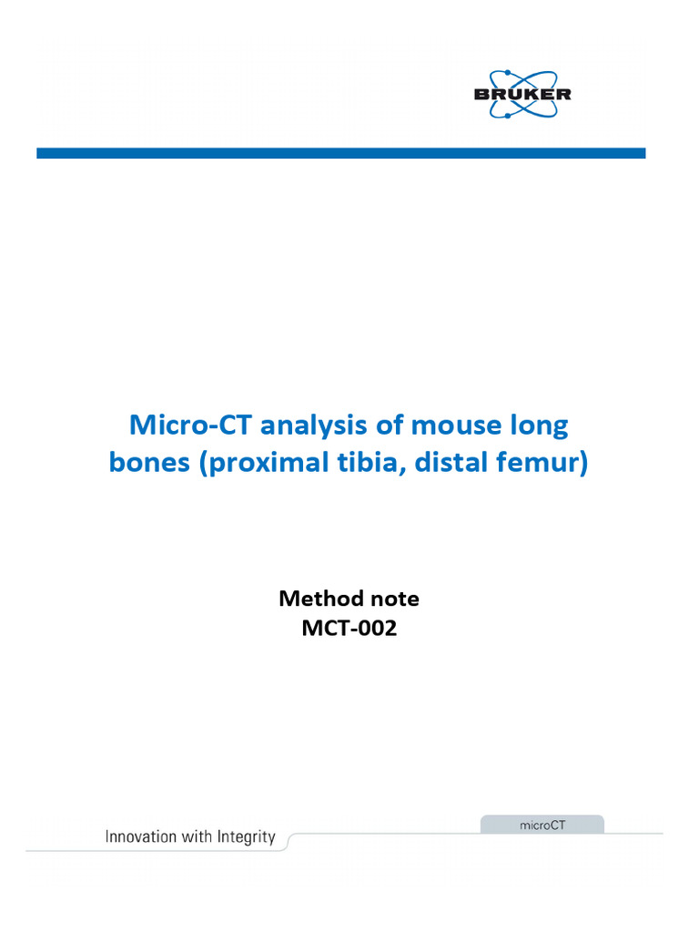 Micro-CT Method for Mouse Bone Analysis | PDF | Image Resolution | Bone