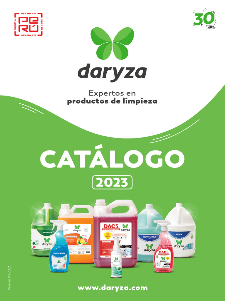 Catálogo de Productos Daryza 2023 | PDF | Blanqueador | Agua